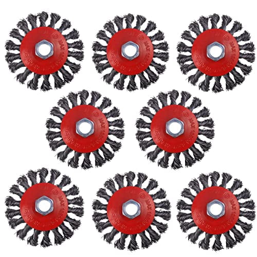 8 Pack 4 Inch Wire Wheels for Angle Grinder, Wire Wheel Brush for 4 1/2 ...