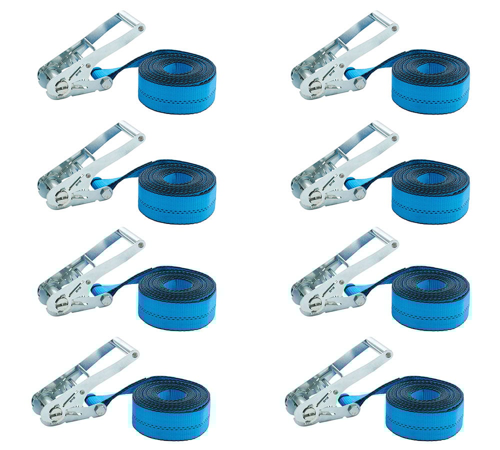 8 Pack 4 Inch x 30 Ft Endless Ratchet Straps - Heavy Duty Zinc-Coated ...