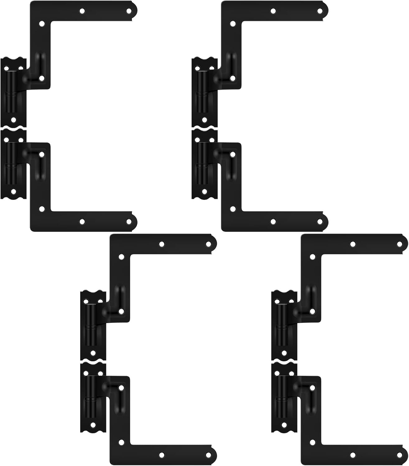 8 Pack (4 Pair) Steel Blind Shutter Hinge 1-1/16" Black Wrought Iron ...
