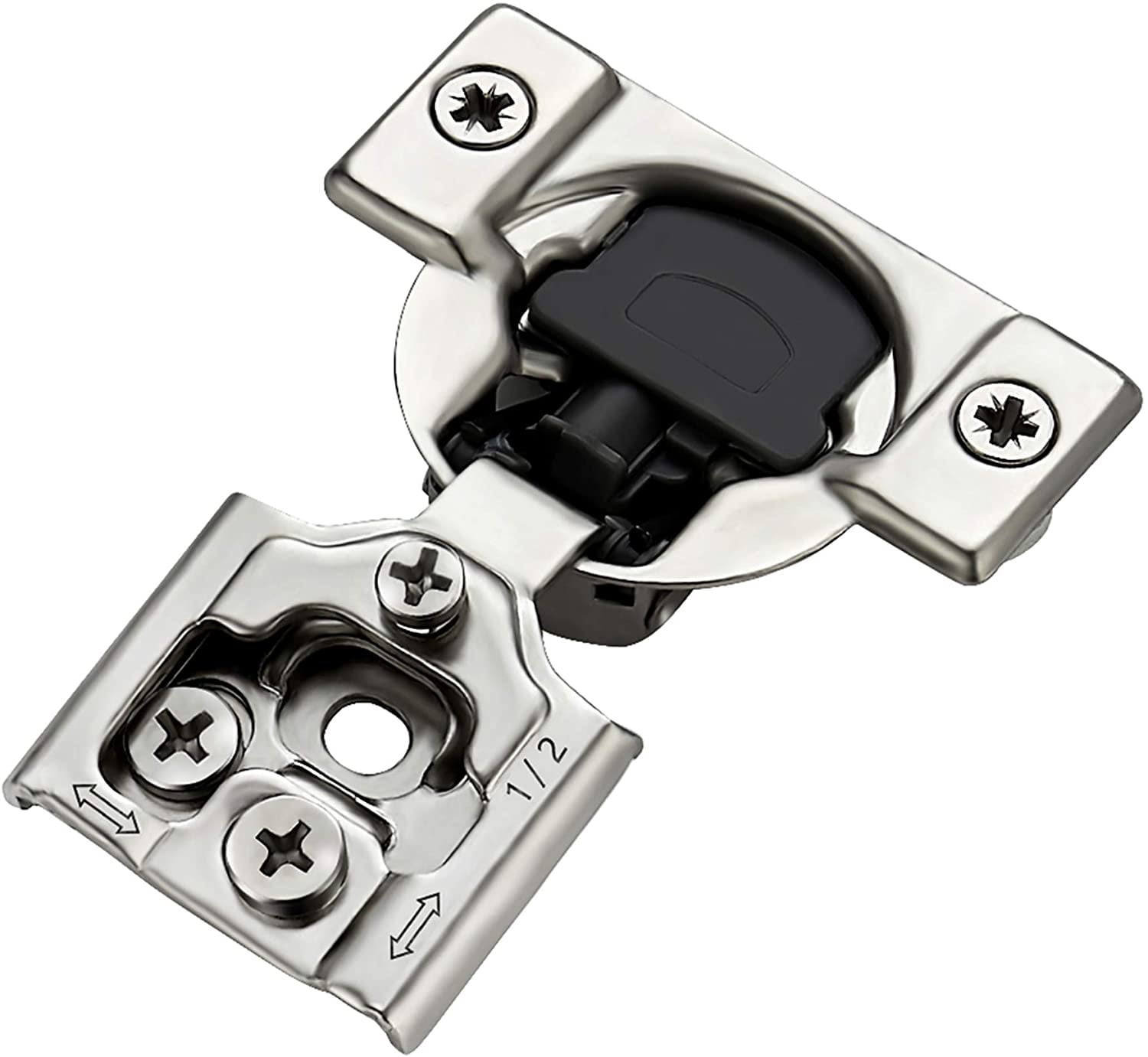 8 Pack 4 Pairs 1/2 inch Overlay Soft Close Hinges for Kitchen Cabinet ...