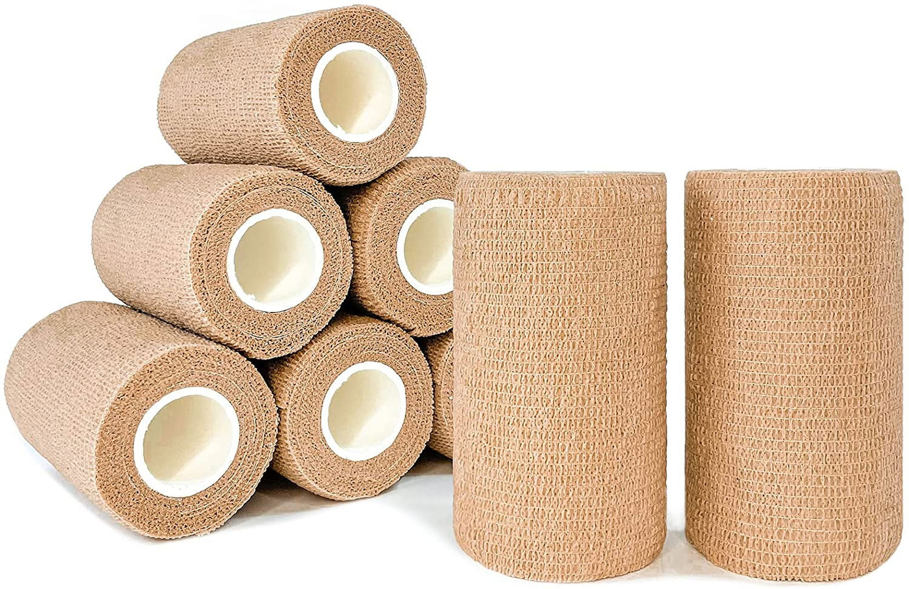 [8 Pack 4" x 5 Yards]Self Adhesive Cohesive Bandage Wrap, Self Adherant ...