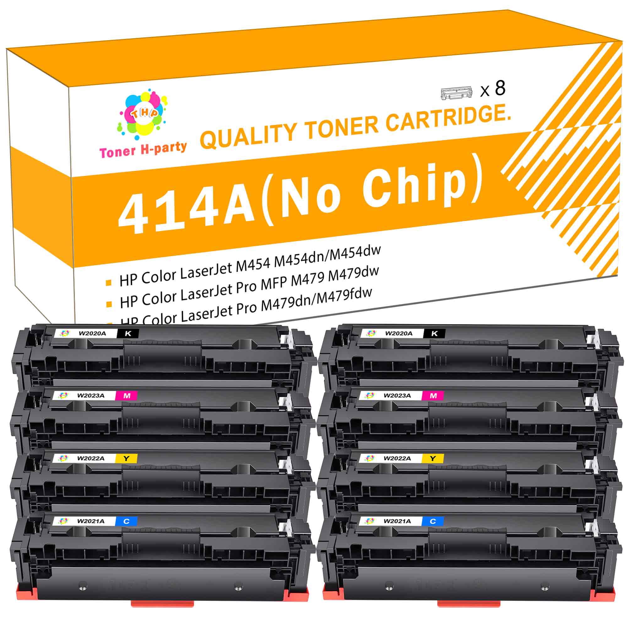 8-Pack 414A Toner Cartridge (No Chip) Compatible for HP 414A W2020A ...