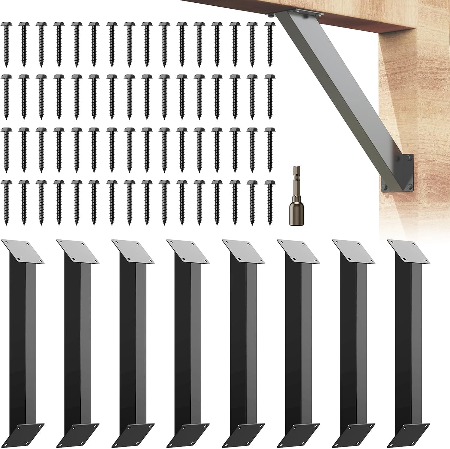 8 Pack 45 Degree Angle Support Bracket, 45 Corner Angle Brace Heavy ...