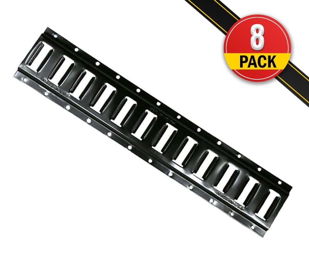 (8 Pack) 5 Ft Bolt-On Horizontal E Track Rail - Black Powder Coated E ...