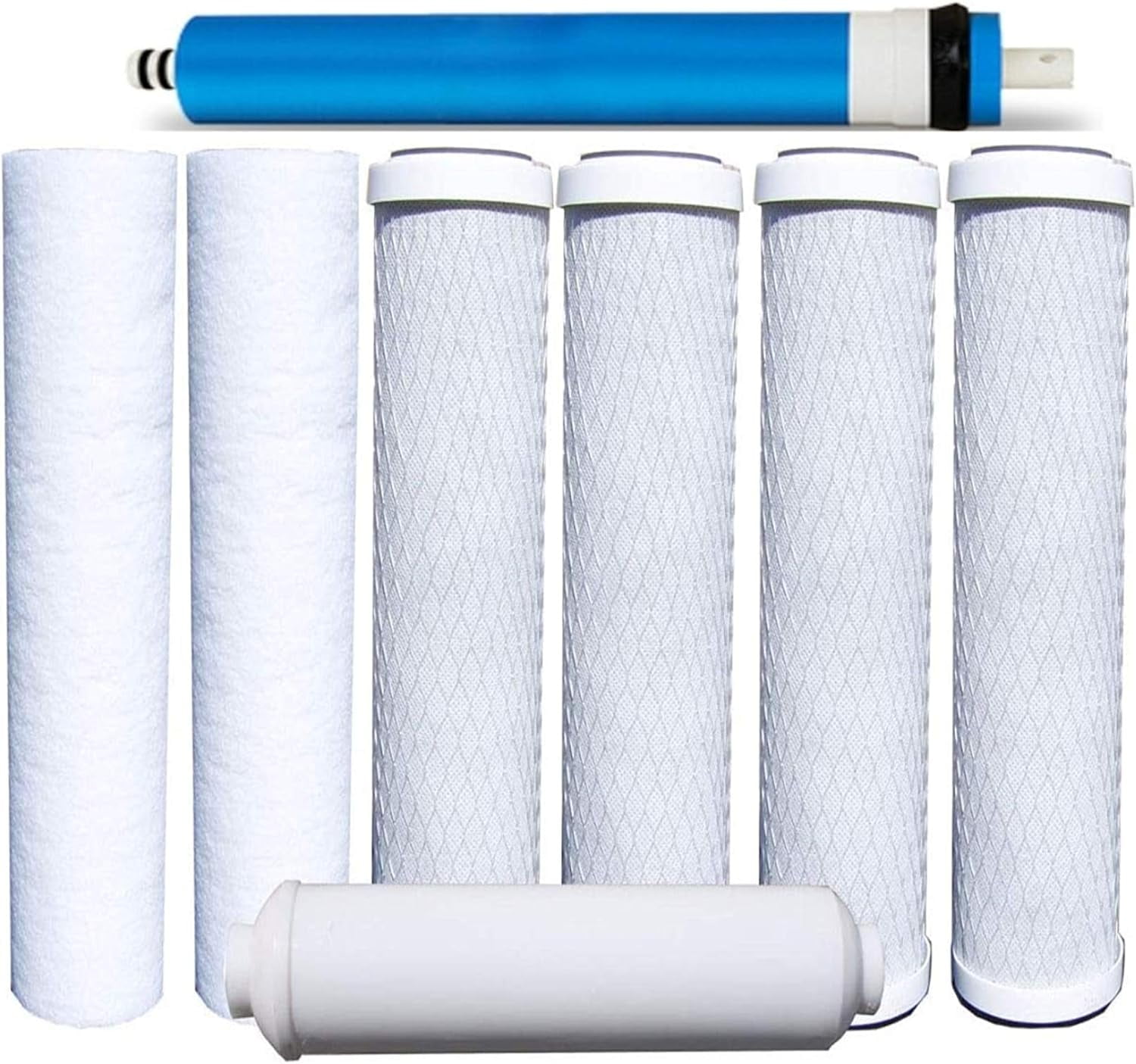 8 Pack 5-Stage Water Filter Set includes Sediment, Carbon Block, Inline ...