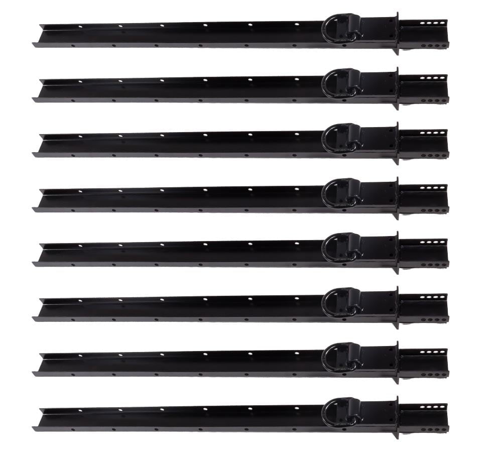 8 Pack 54" Adjustable C-Channel Pipe Stake w/ Welded 5/8" D-ring and 2 ...