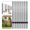8-Pack 5ft Metal U Channel Fence Posts - Sturdy Step-in Poles, No Dig ...