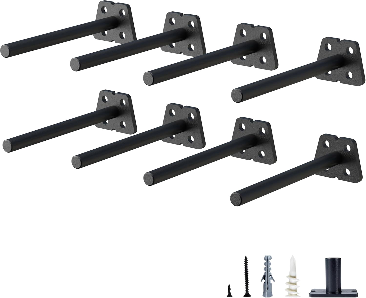 8-Pack 6 Inch Hidden Floating Shelf Bracket, Heavy Duty Blind Shelf ...