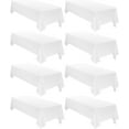 8 Pack 60 x 126 Inch Table ,White Rectangle Tables for 8 Foot Rectangle ...