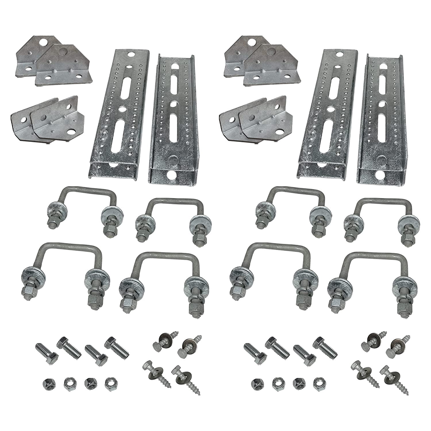 8 Pack - 8" Galvanized Swivel Top Bunk Bracket Kit with Hardware for ...