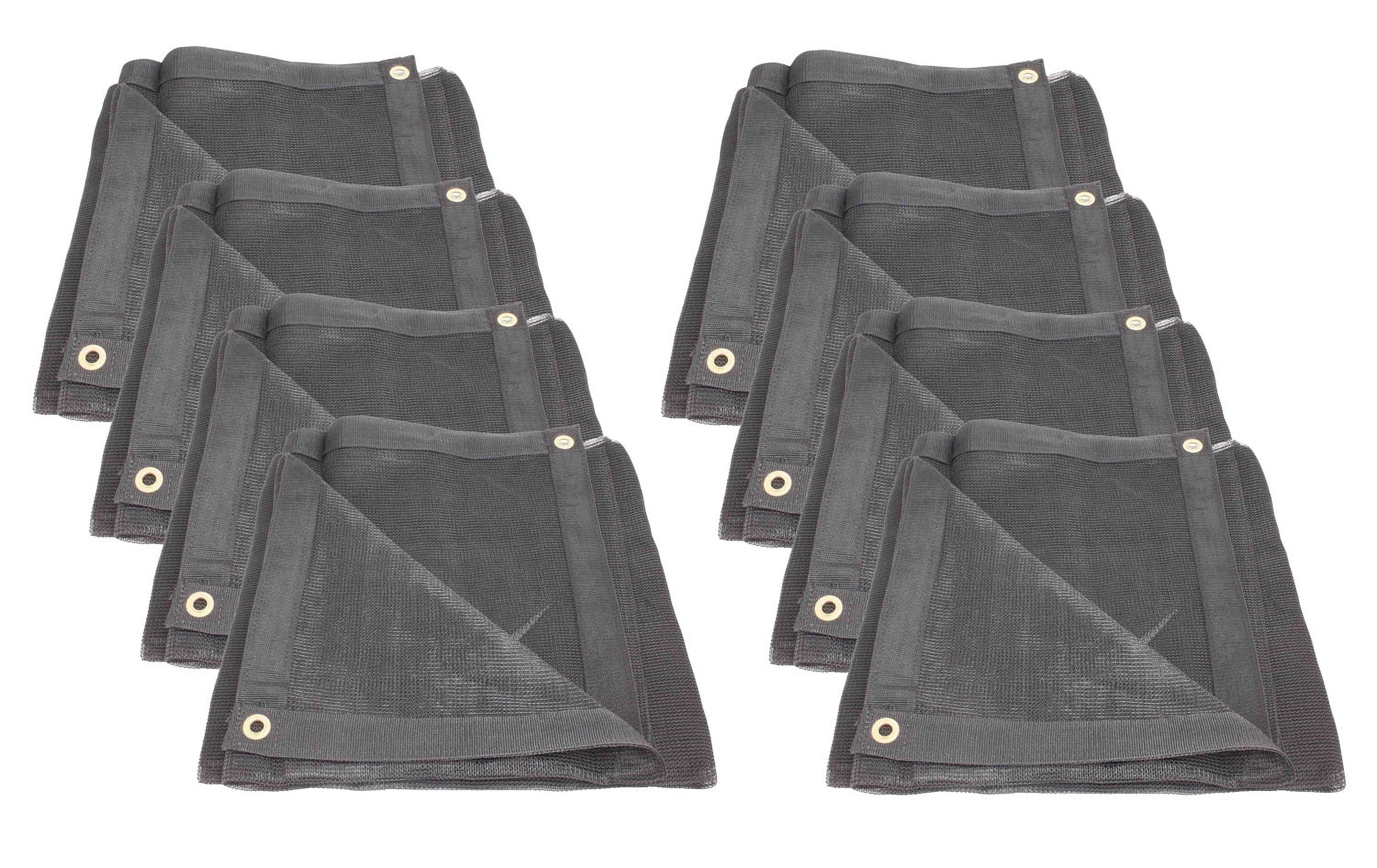 (8 Pack) 8'x10' Black 70% Shade Mesh Tarp for Outdoor w/ Grommets - 6 ...