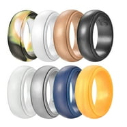 Rinfit Silicone Wedding Ring for Men - Soft Rubber Wedding Band ...