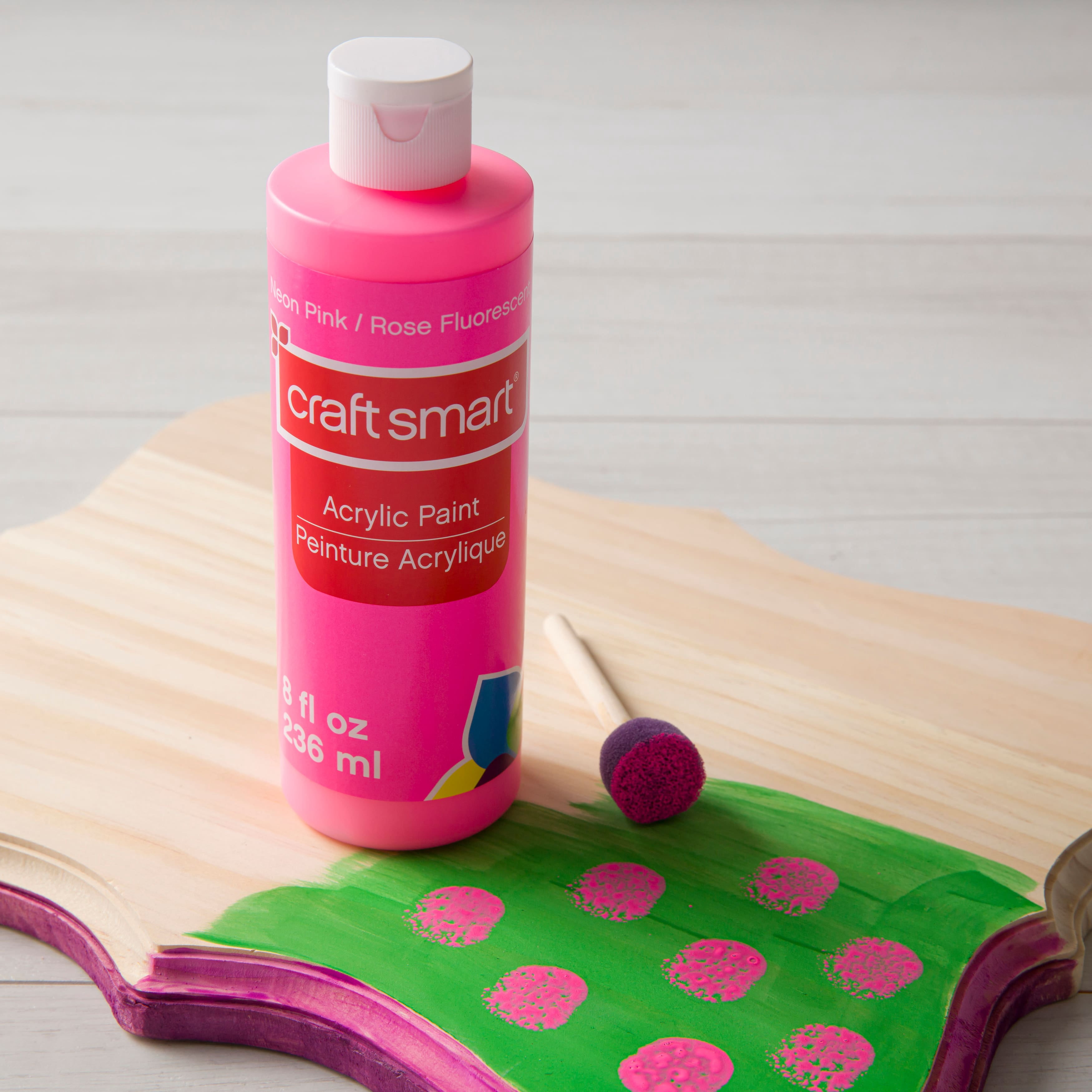 Art Neon Craft: Smart Acrylic Paint 8 Pack, Fast-Drying, 8oz - Walmart.com