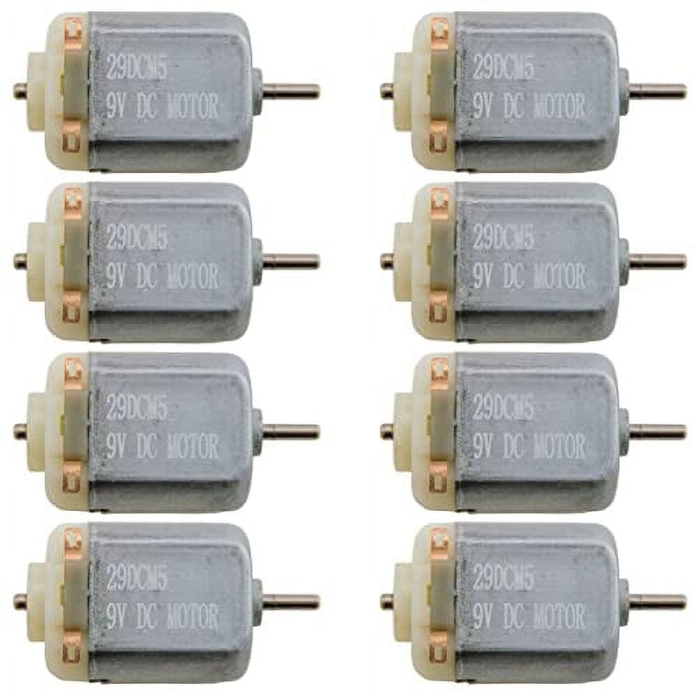 8 Pack 9V DC Motor 8,500 RPM (1" x 0.8" x 0.6") - Walmart.com