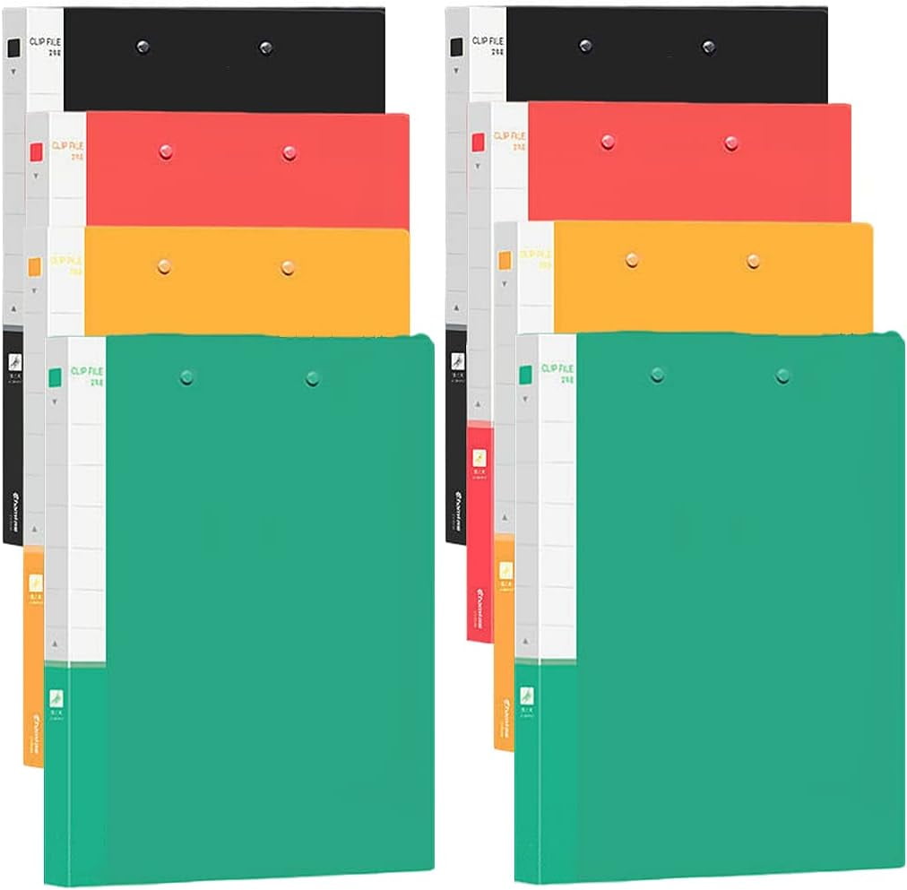 8 Pack A4 Double Strong Clips File Folder Report Cover, Punchless ...
