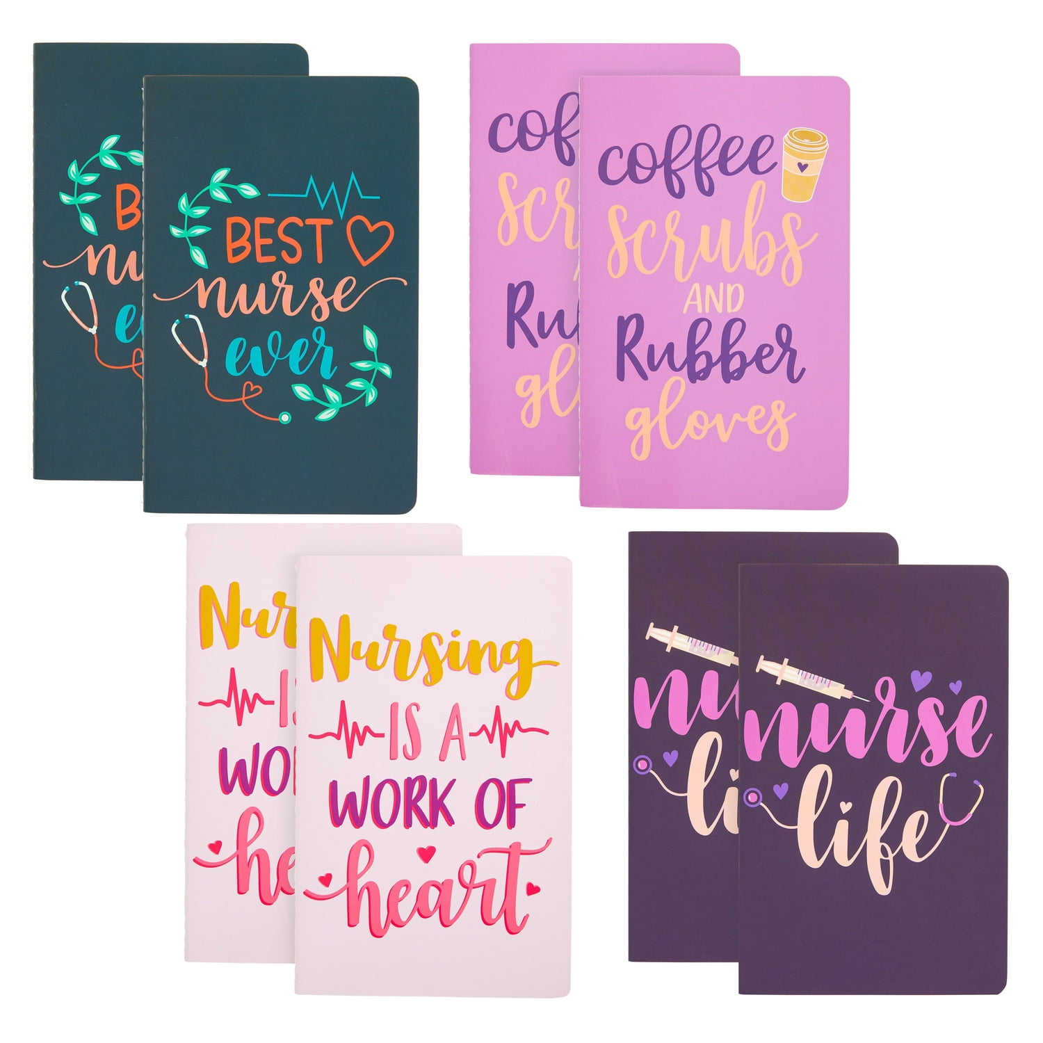 Juvale Nurse Notebook Set - 8-Pack A5 (5 x 8 In), 80 Lined Pages ...