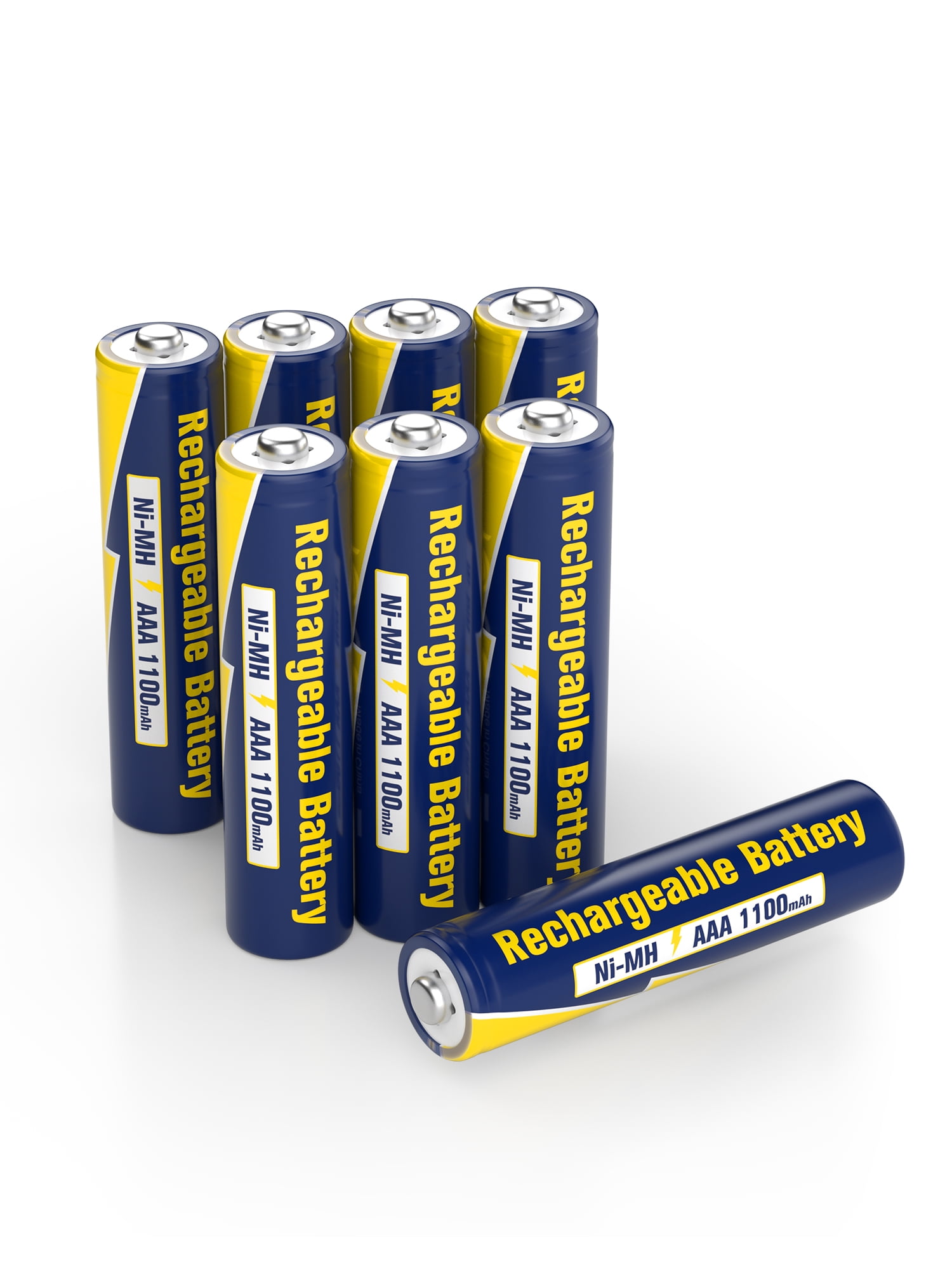 8 Pack AAA Battery Value Pack, Ni-MH Triple a Rechargeable Battery ...