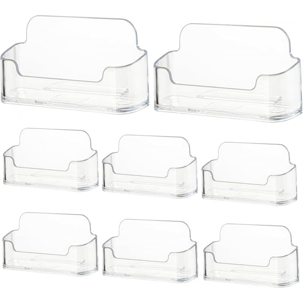 8 Pack Acrylic Business Card Holder for Desk Plastic Business Card ...