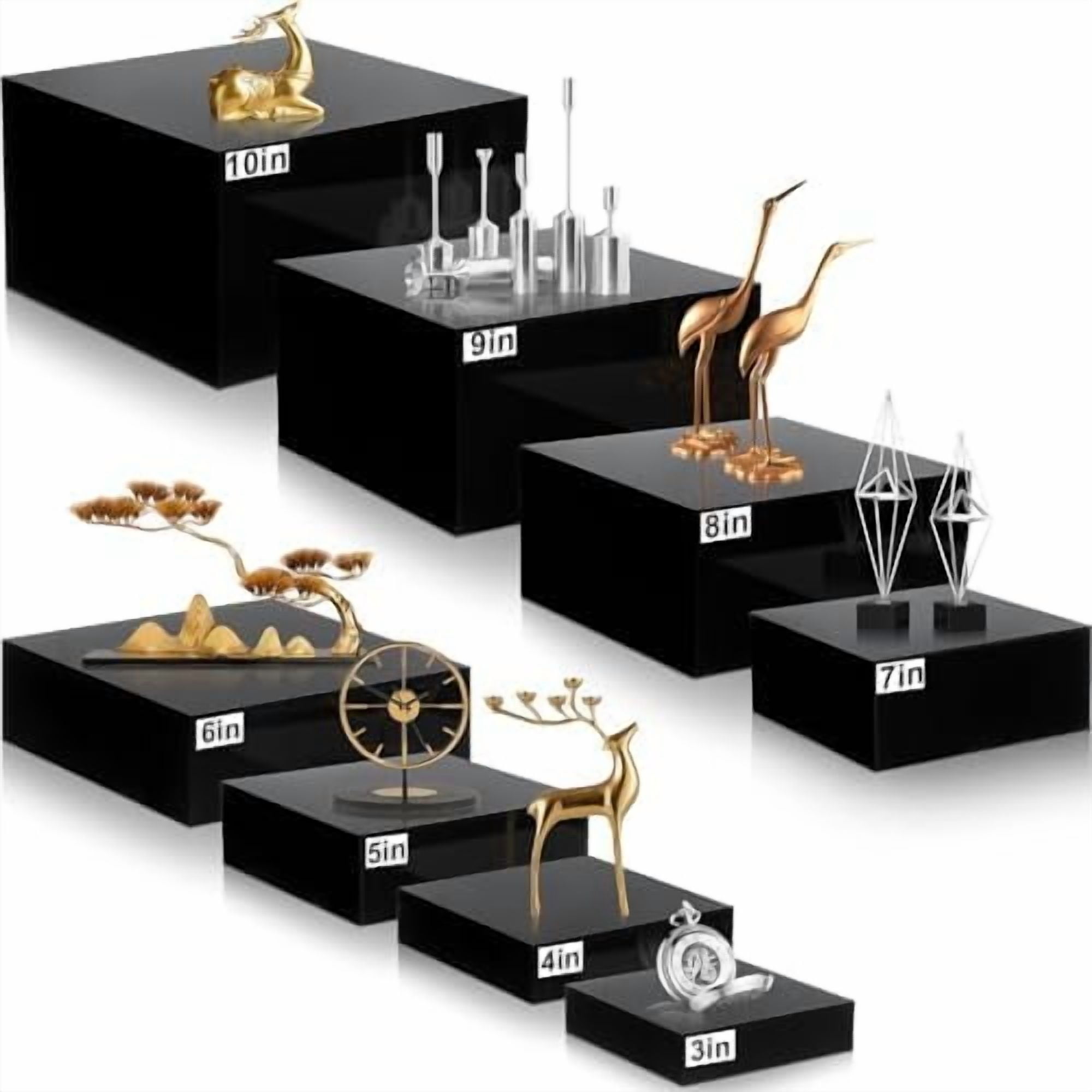8 Pack Acrylic Cube Risers Acrylic Boxes for Food Display Decorative ...