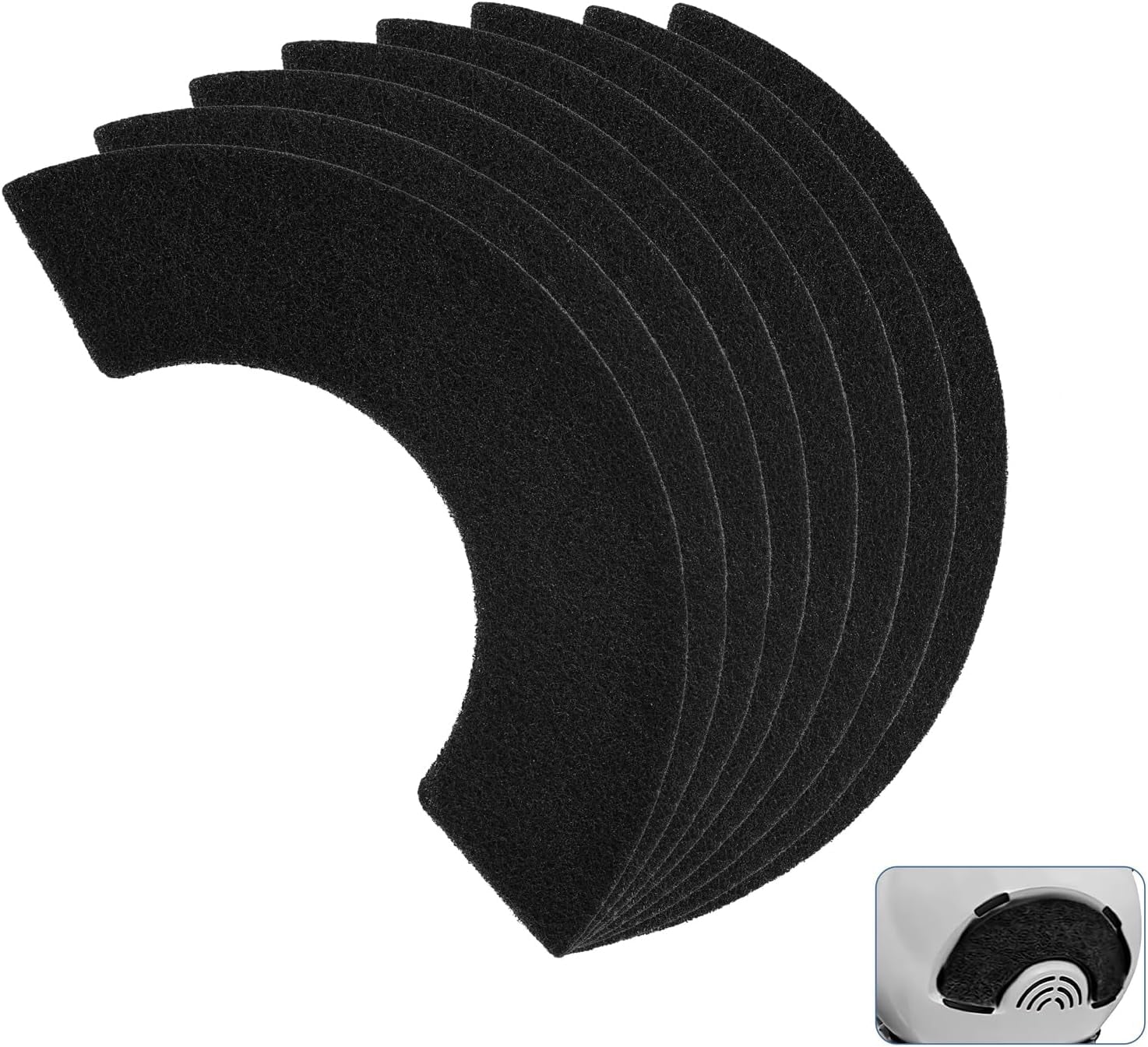 8 Pack Activated Carbon Filters Compatible with Litter-Robot 4, Pre-Cut ...