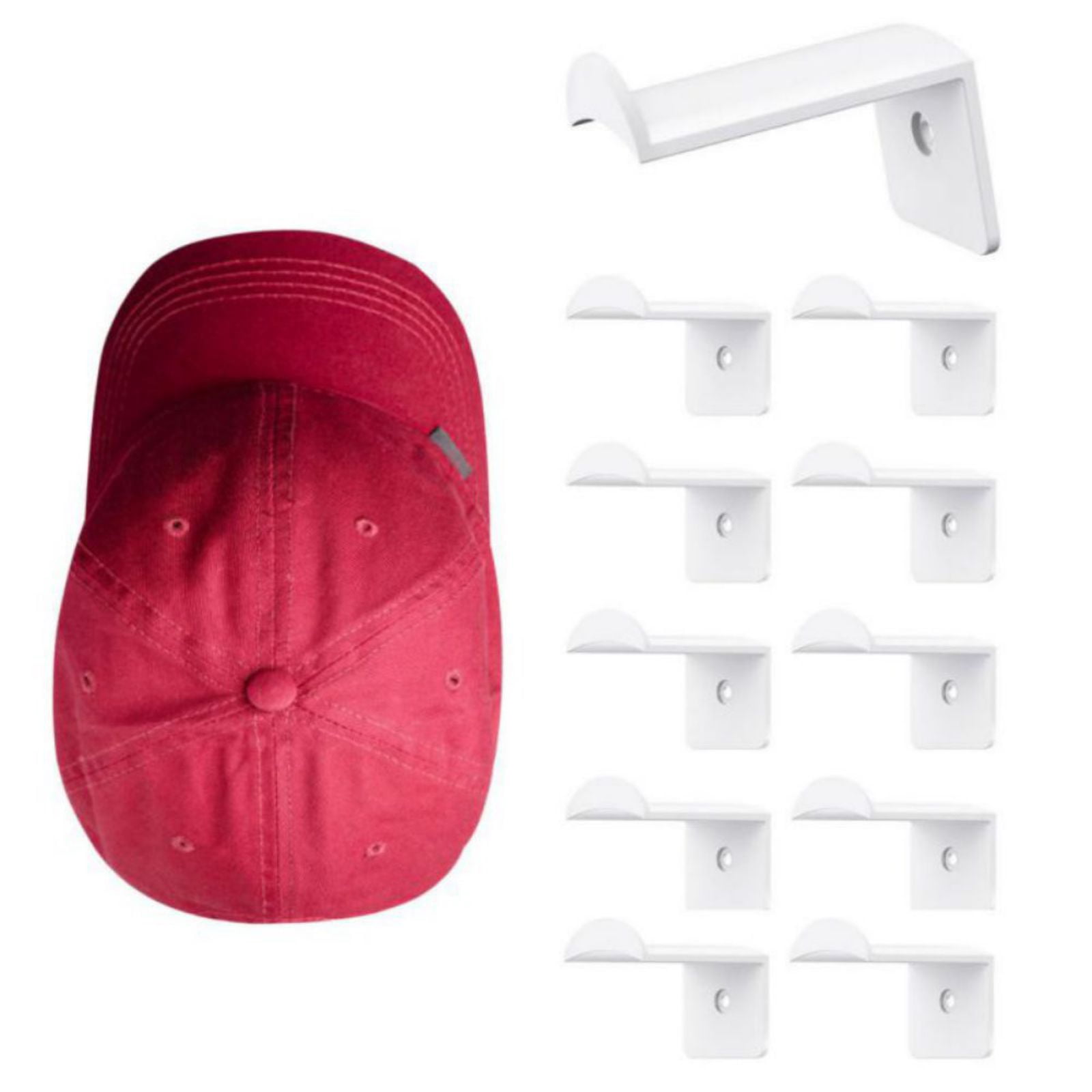 8 Pack Adhesive Hat Hooks for Wall - Hat Racks for Cowboy Caps ...