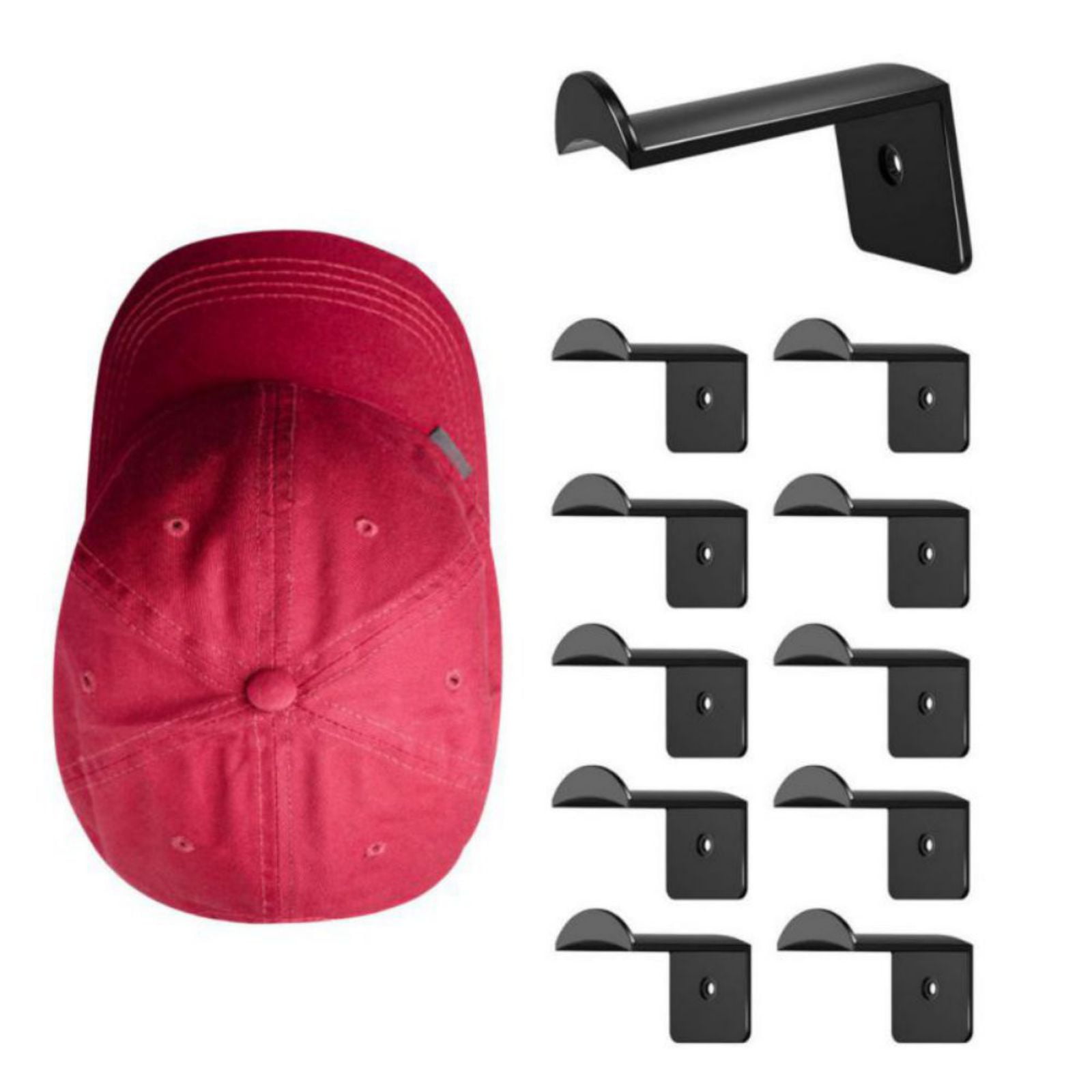 8 Pack Adhesive Hat Hooks for Wall - Hat Racks for Cowboy Caps ...
