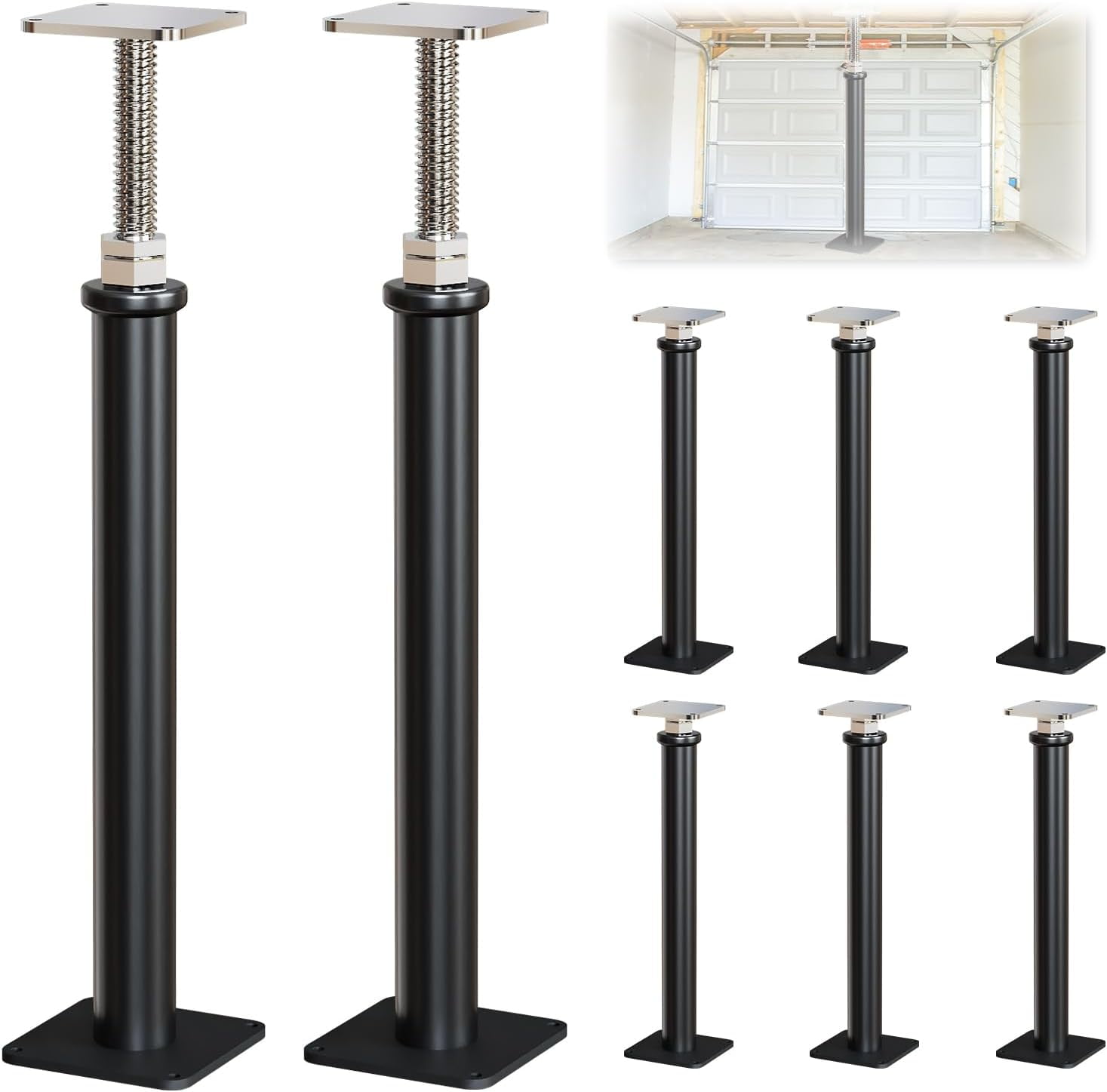 8 Pack Adjustable House Floor Jacks, Post Floor Jack for Leveling, 16.5 ...