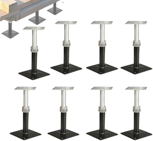 8 Pack Adjustable Screw Jacks Home Leveling (5" to 8" Height) - Heavy ...