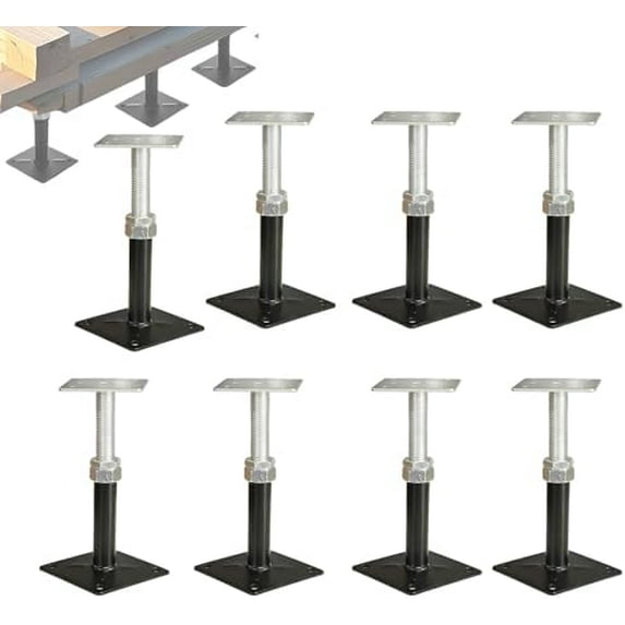 8 Pack Adjustable Screw Jacks Home Leveling (5" to 8" Height) - Heavy ...