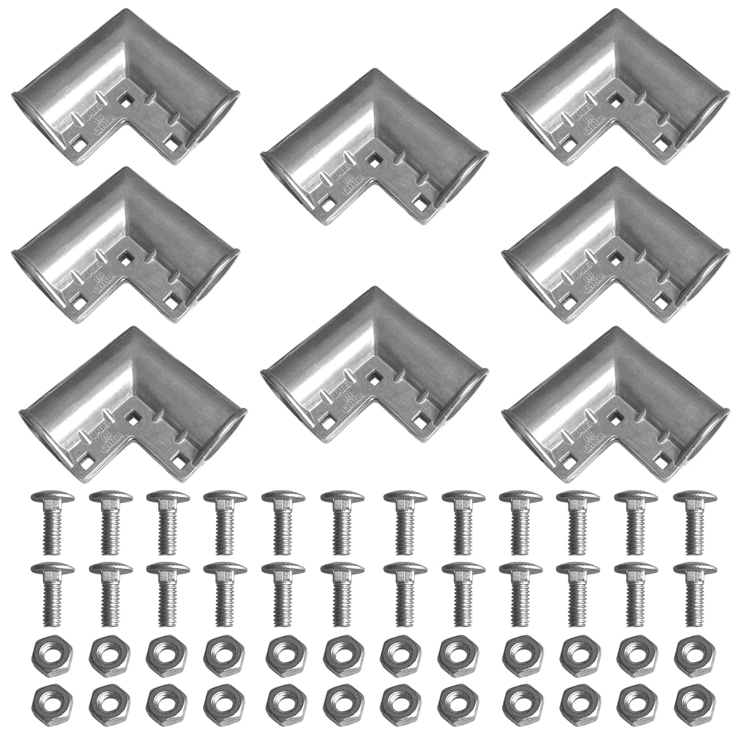 (8 Pack) Aluminum Chain Link Fence Gate Cornor, 1-3/8" x 1-3/8" Outdoor ...