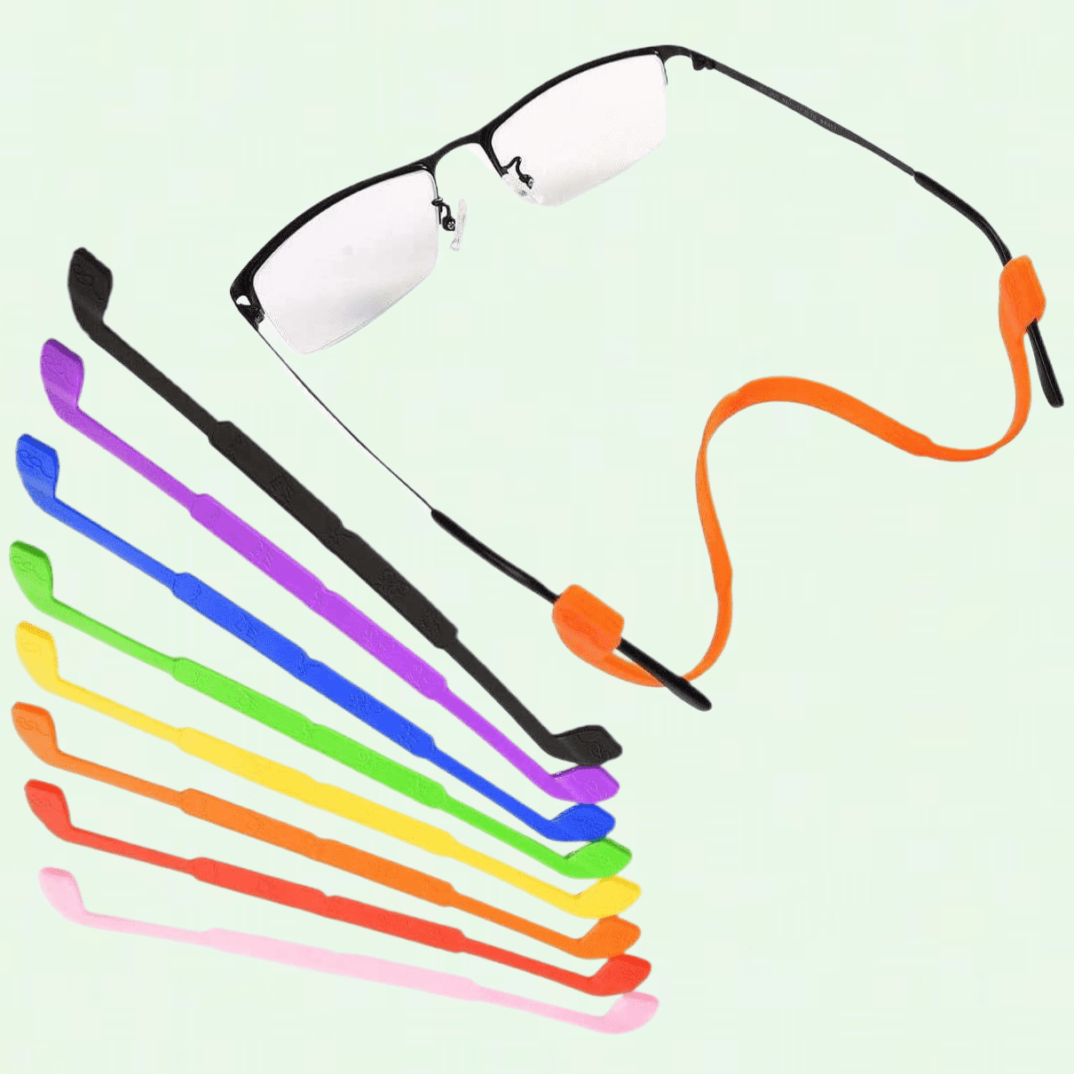 8-Pack Anti-Slip Glasses Straps for Kids - Soft Silicone Eyewear ...