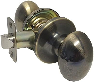 8 Pack Antique Brass Passage Door Oval Egg Style Knob Handle (Hall and ...