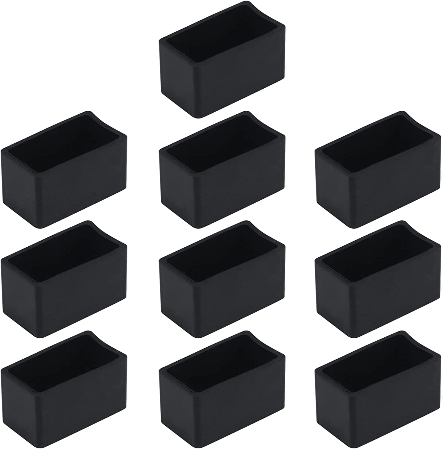 8-Pack Antrader Rectangle Shaped PVC Furniture Pads Table Chair Leg ...