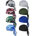 8 Pack Army Green Army Style Do Rag Caps, Cycling and Outdoor Activity ...