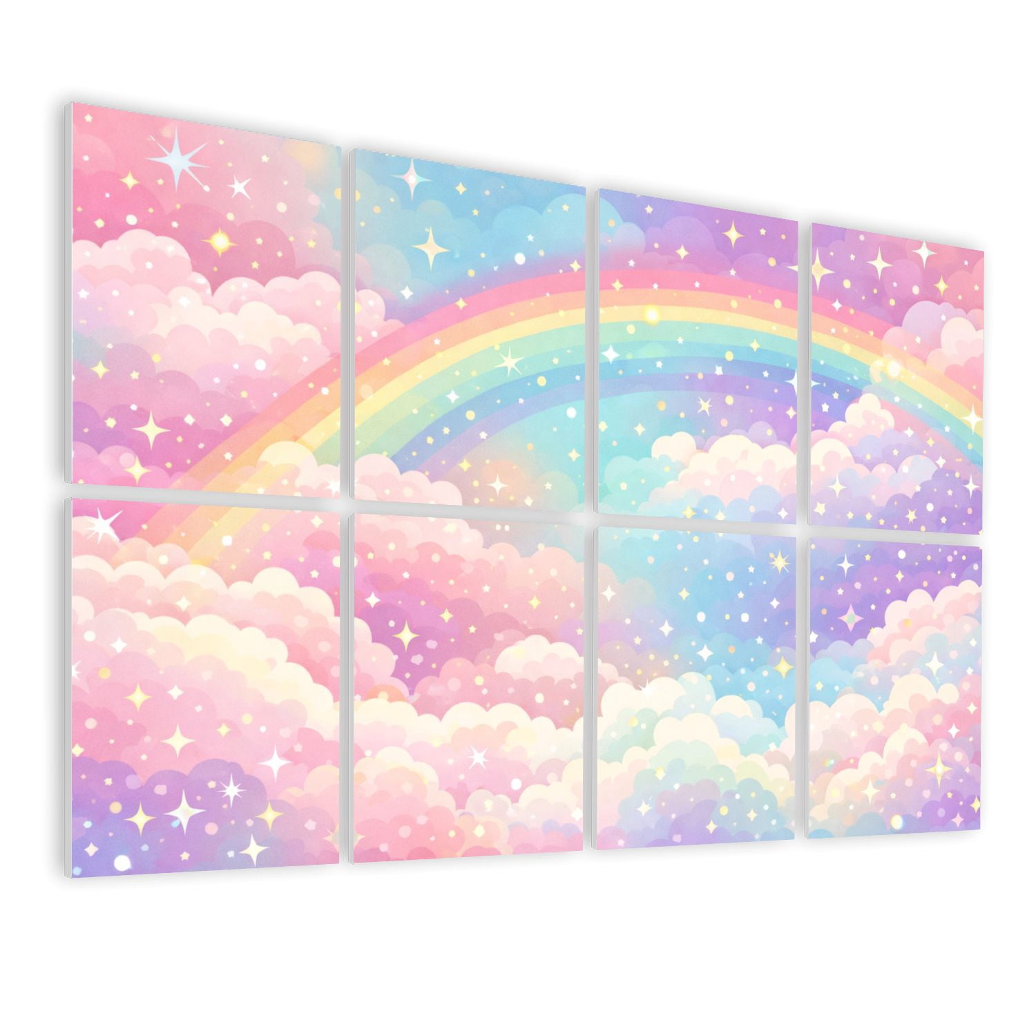 8 Pack Art Acoustic Panels Sound Absorbing Abstract Fantasy pastel ...