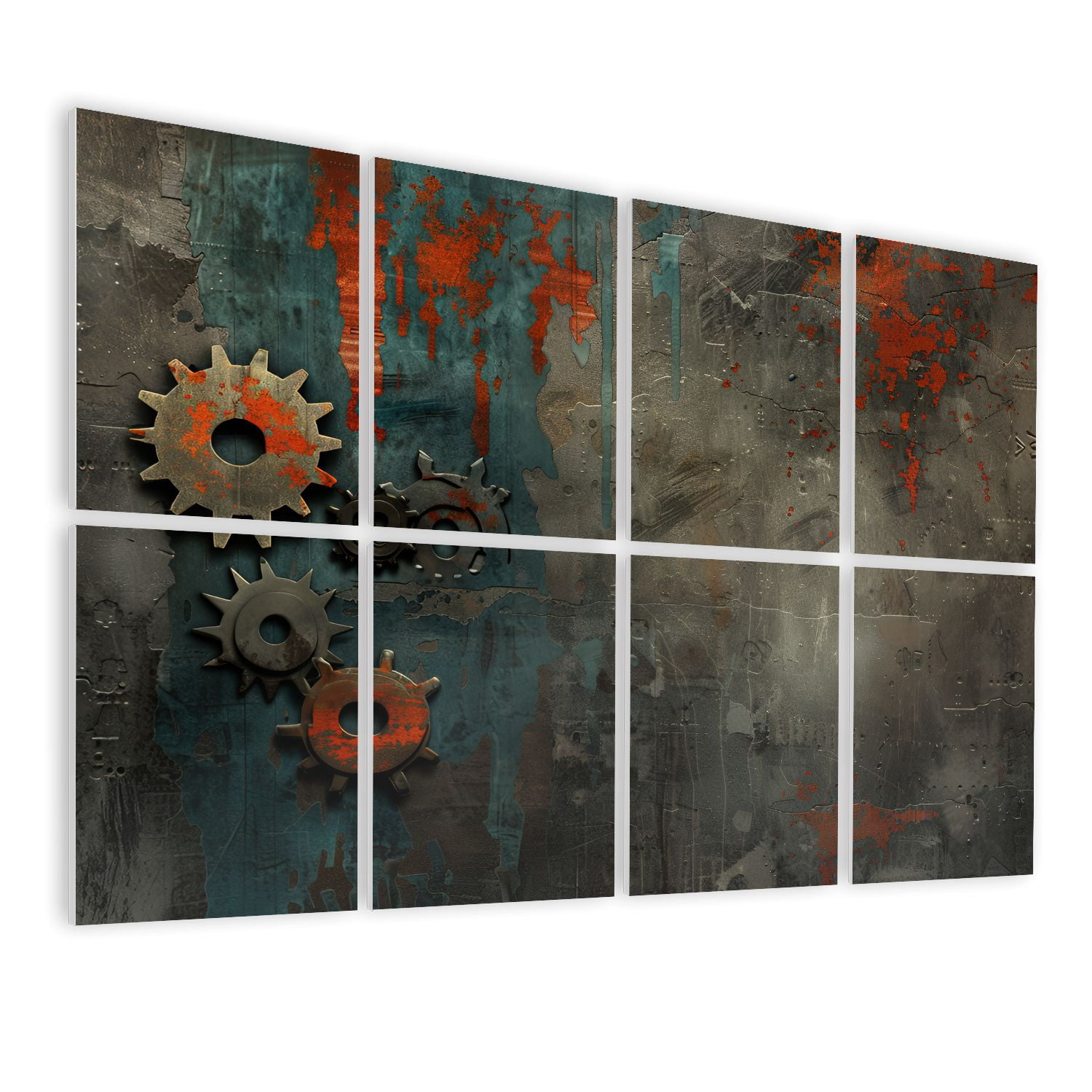 8 Pack Art Acoustic Panels Sound Absorbing Abstract Gear Wheel ...