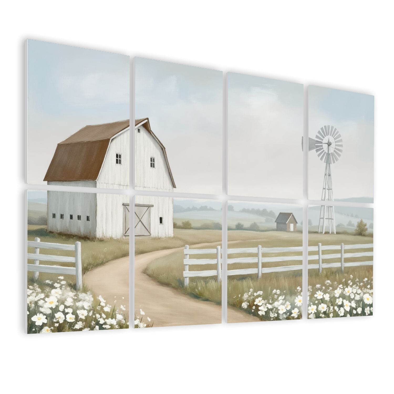 8 Pack Art Acoustic Panels Sound Absorbing Barn Farmhouse Old Barn ...