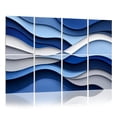 8 Pack Art Acoustic Panels Sound Absorbing Blue White Stripe Decorative ...