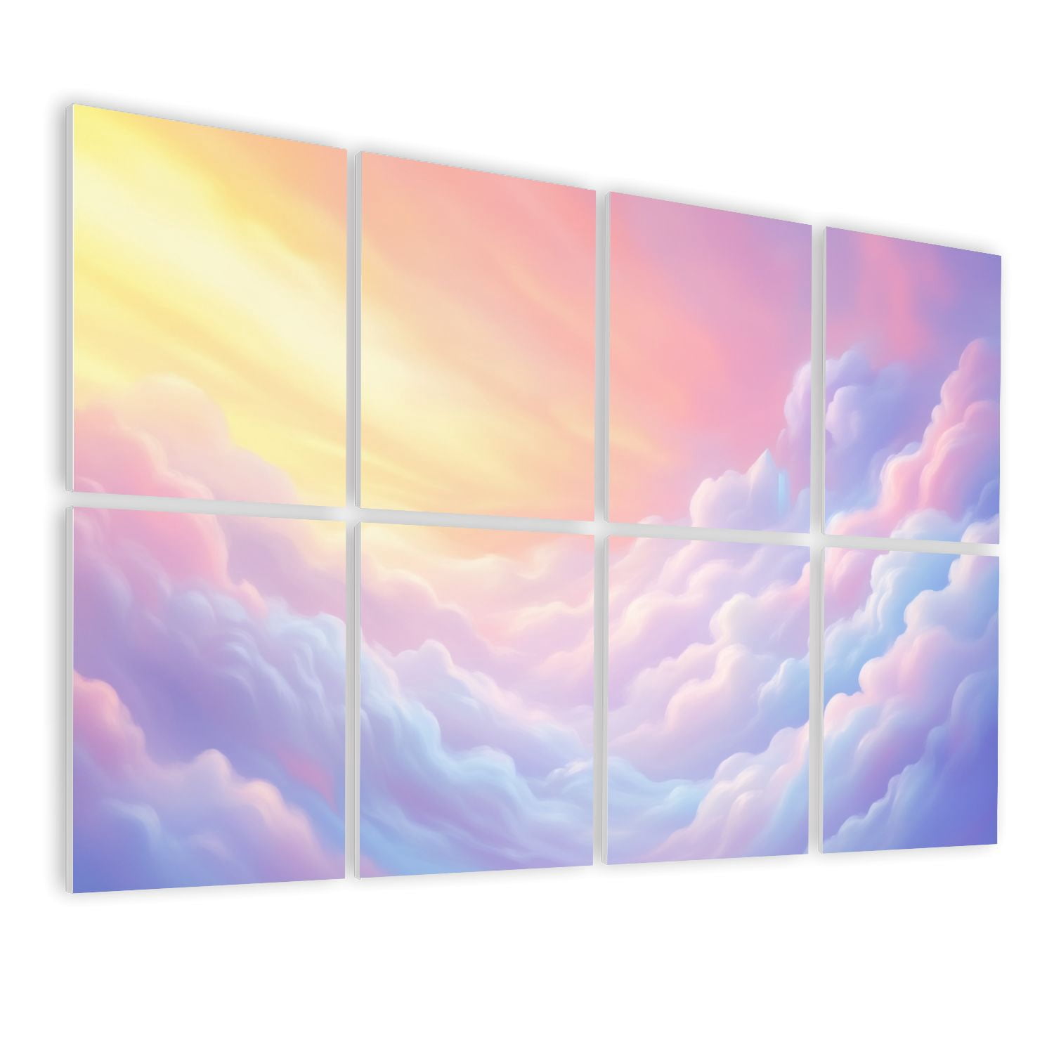 8 Pack Art Acoustic Panels Sound Absorbing Colorful Cloud Clouds Sunset ...