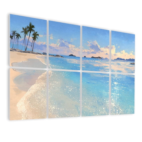 8 Pack Art Acoustic Panels Sound Absorbing Dreamy Seascape Painting ...