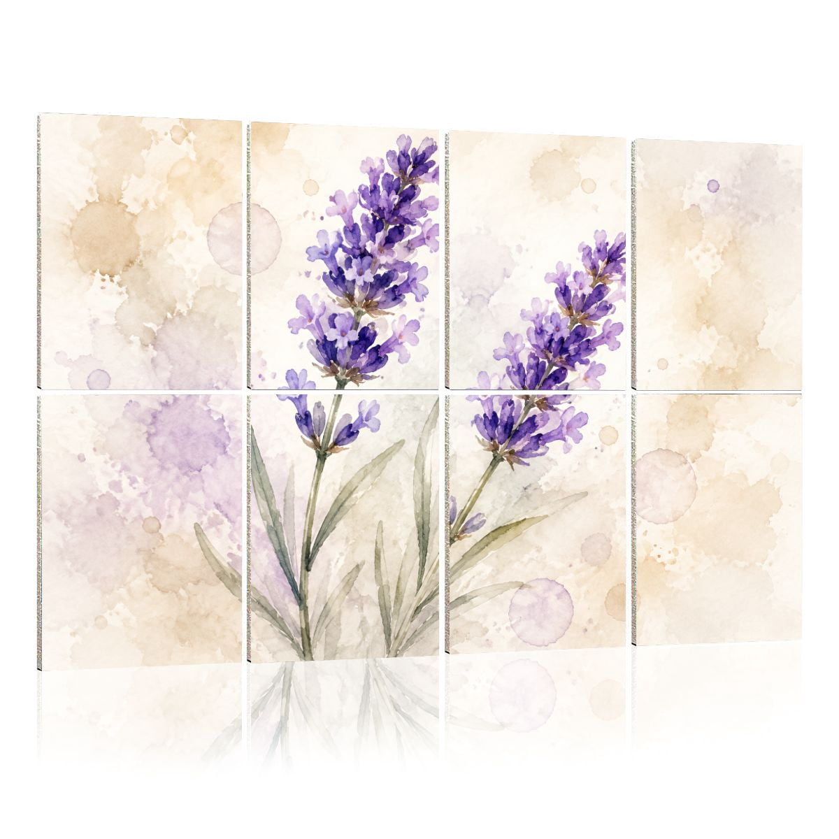 8 Pack Art Acoustic Panels Sound Absorbing Lavender Floral Lavender ...