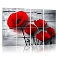 8 Pack Art Acoustic Panels Sound Absorbing Red Black Gray Decoration ...