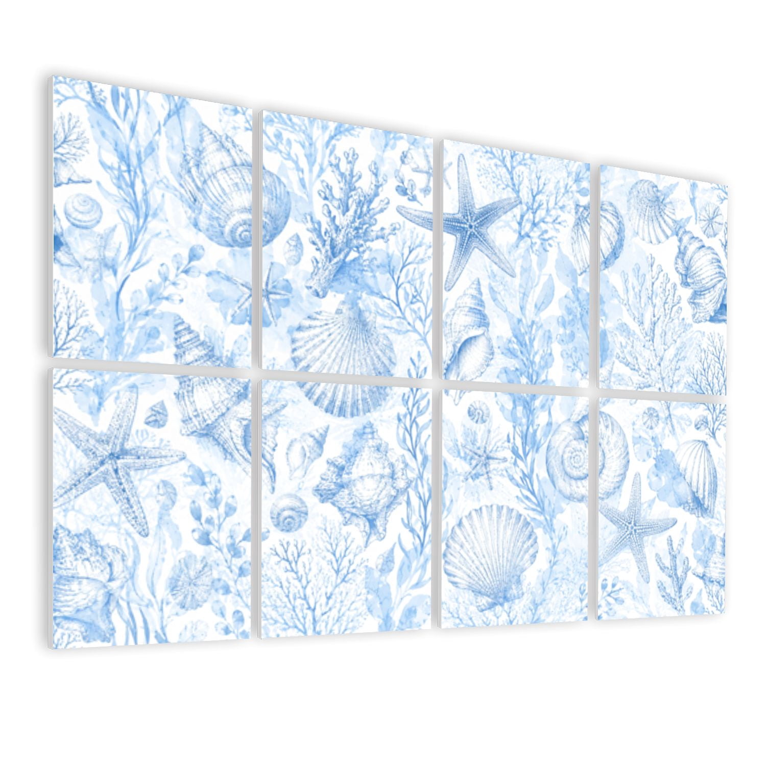 8 Pack Art Acoustic Panels Sound Absorbing Seashell Starfish Coral Soft ...