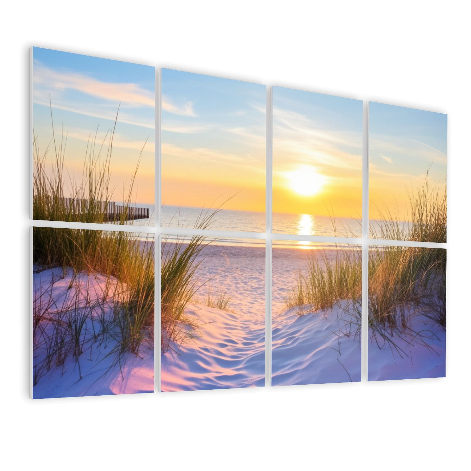 8 Pack Art Acoustic Panels Sound Absorbing Serene Sunset Beach Sand ...