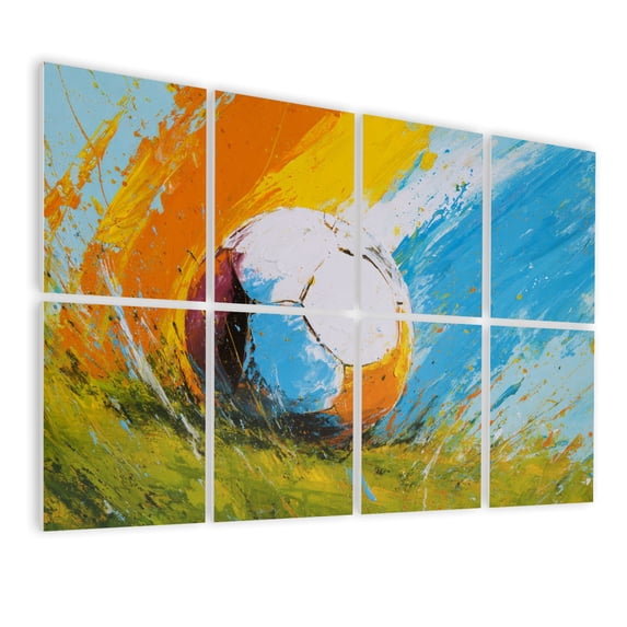 8 Pack Art Acoustic Panels Sound Absorbing Sports Theme Football ...