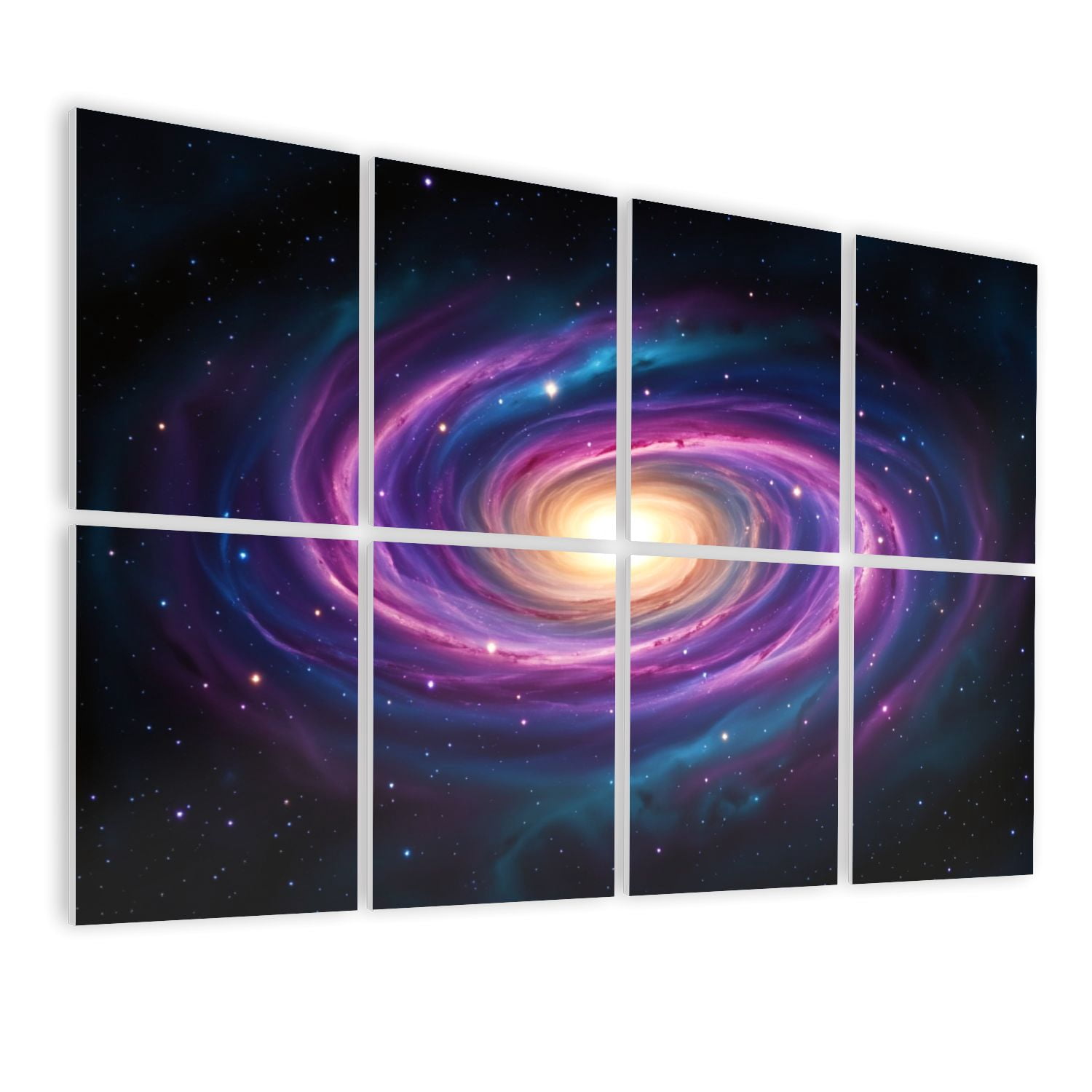 8 Pack Art Acoustic Panels Sound Absorbing Vibrant Spiral Galaxy Purple ...