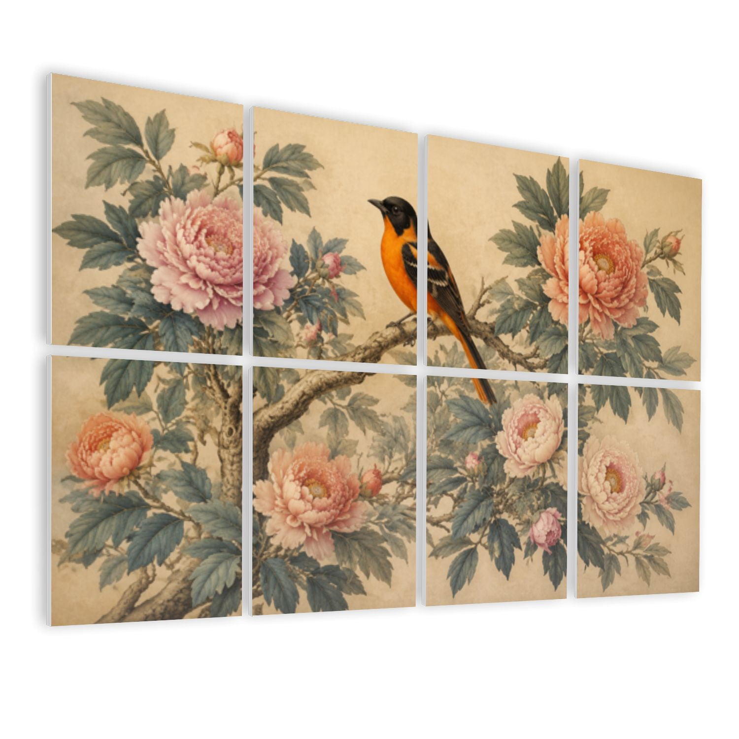 8 Pack Art Acoustic Panels Sound Absorbing Vintage Floral Botanical ...
