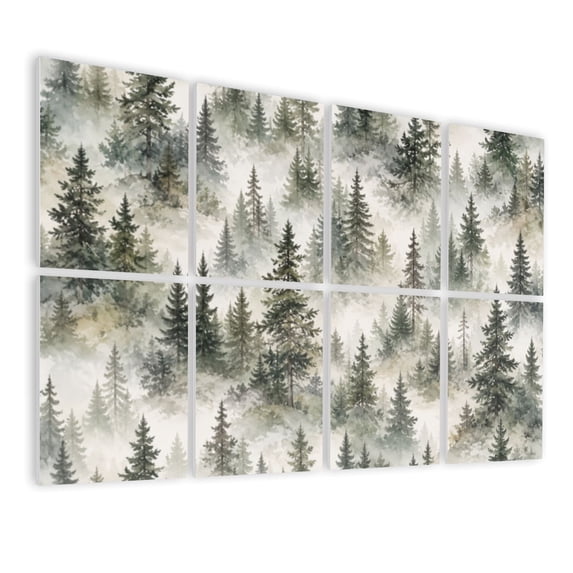 8 Pack Art Acoustic Panels Sound Absorbing Watercolor Evergreen Pine ...