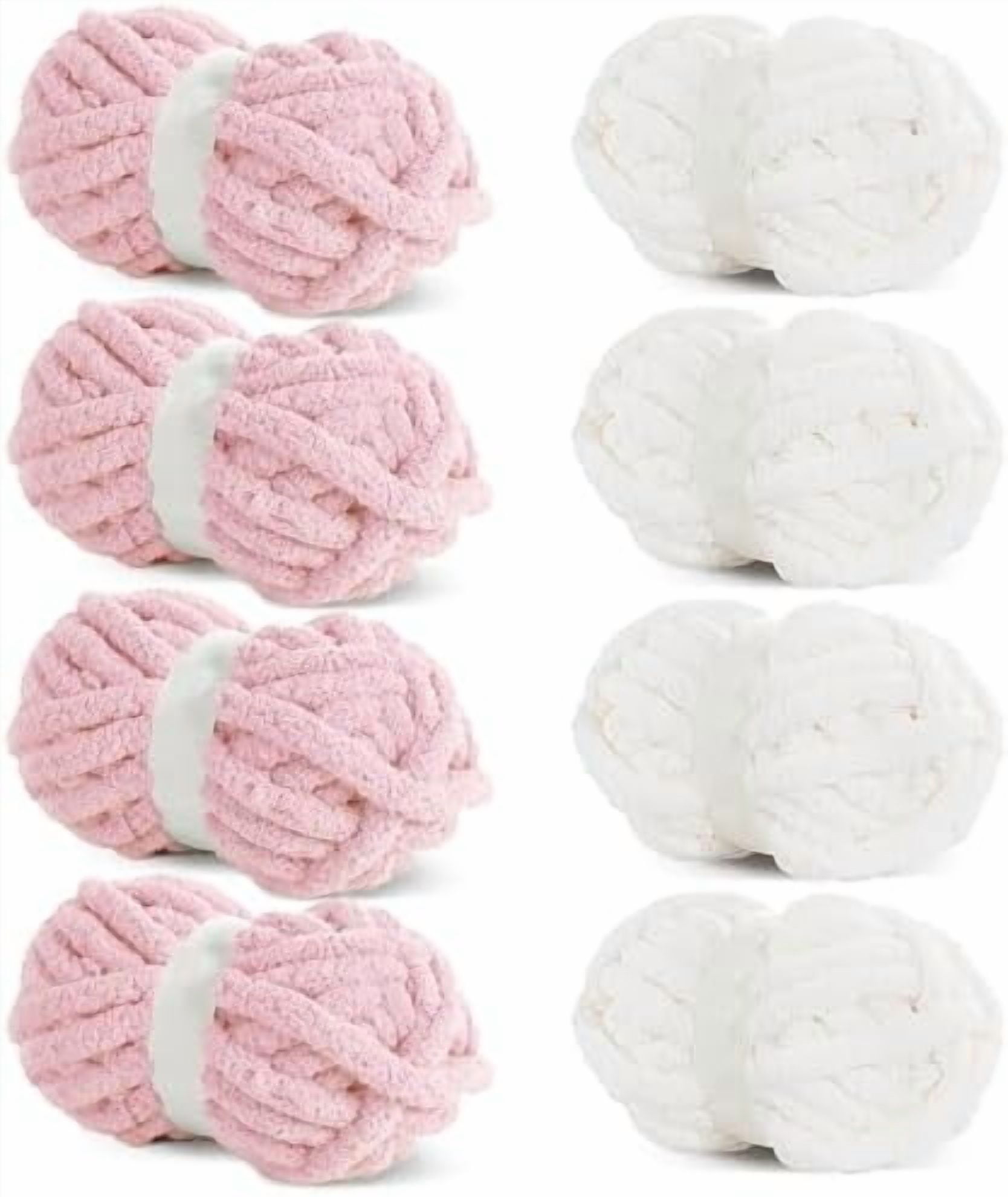 8 Pack Assorted Chunky Yarn for Crocheting,Super Bulky Large Soft ...