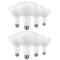 8 Pack BR40 LED Light Bulbs, 17W=100W, 1400lm, Dimmable, E26 Base ...